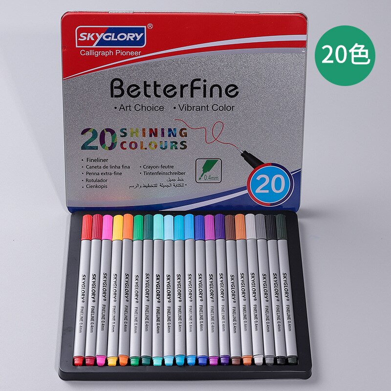 Double-Ended Haak Lijn Pen/20/24/48/72 Kleur 0.4 M... – Grandado