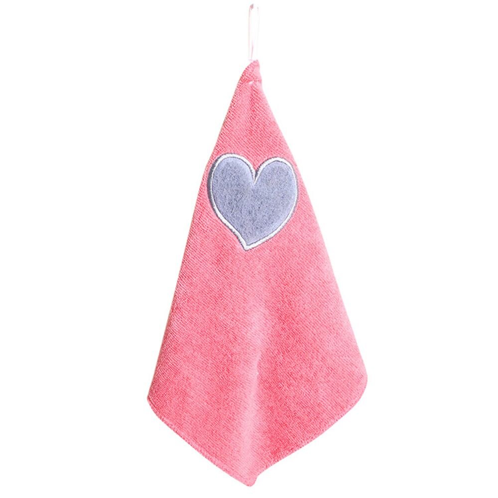 2pc Cute Love Heart Pattern Hand Towel Soft Dishcl... – Grandado