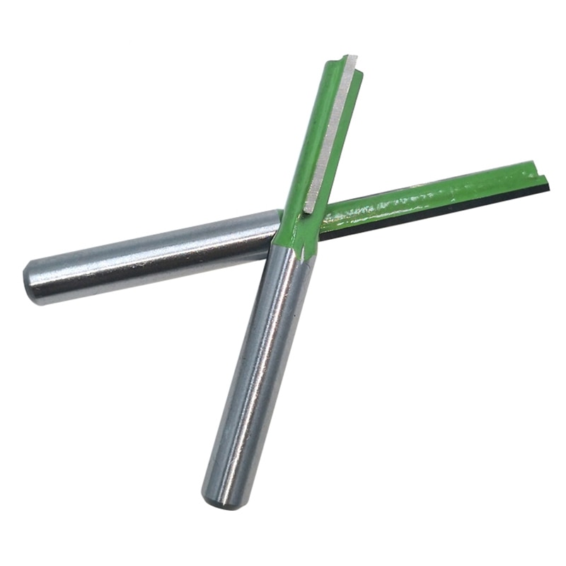 5Pcs 6Mm Shank Single Straight Bit Double Flute Mi... – Grandado