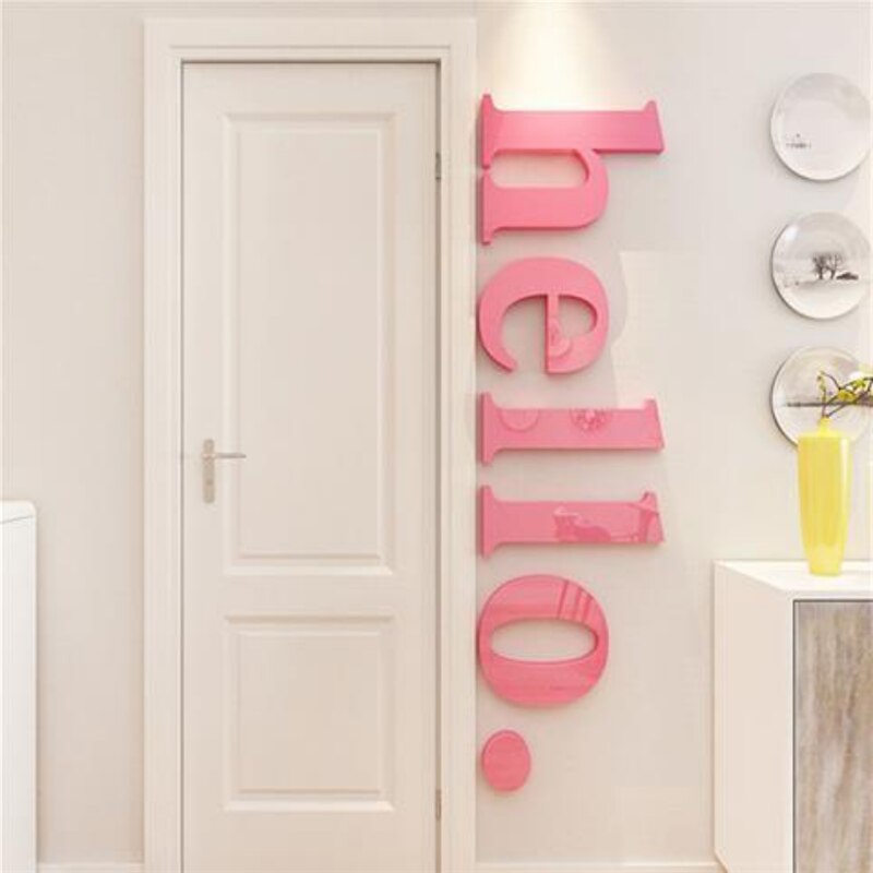 Solid Letter Wall Sticker Hallway Wall Decal 3D Ac... – Vicedeal