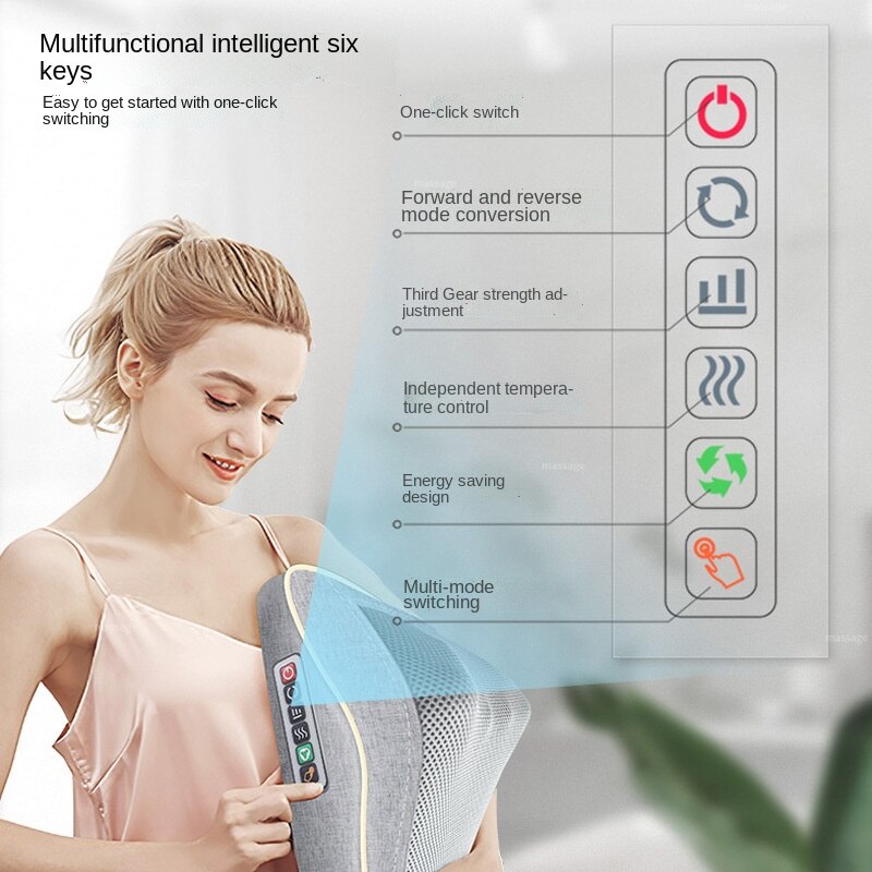 Oreiller de Massage Cervical électrique, pétrissag... – Grandado