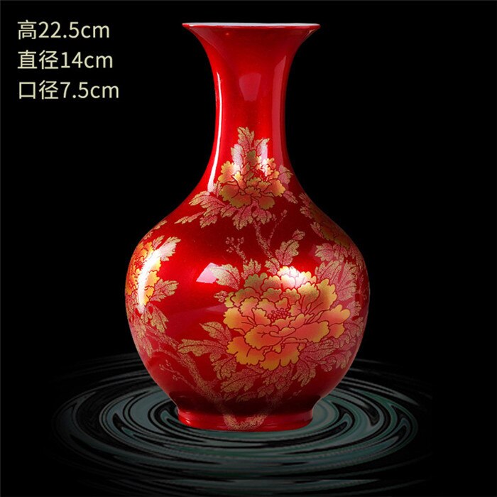 apple vase Jingdezhen ceramic red vase home living... – Grandado