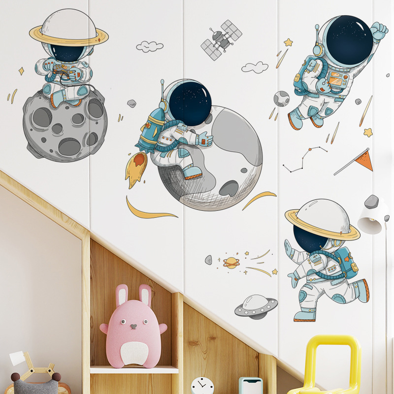 Space Astronaut Wall Stickers for Kids Rooms Nurse... – Vicedeal