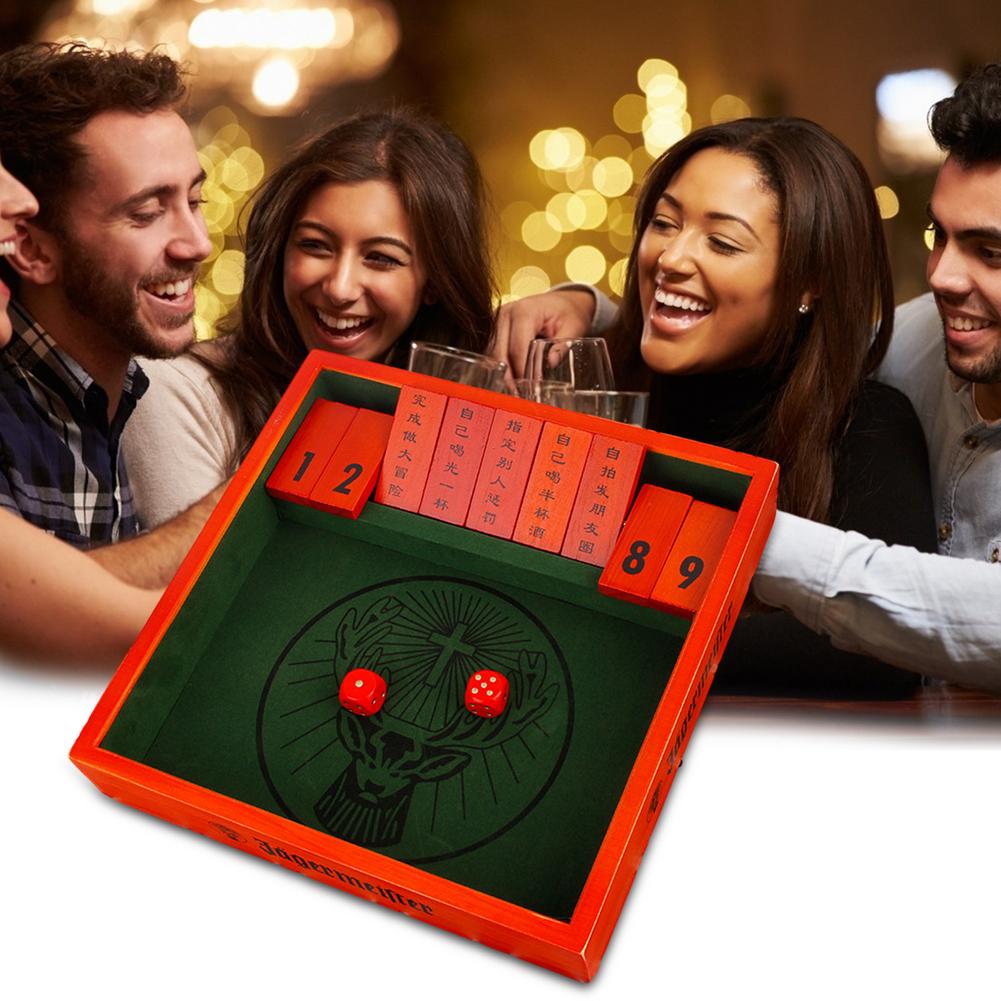 Wooden Board Game With Dice Drinking Board Game Wi... – Grandado