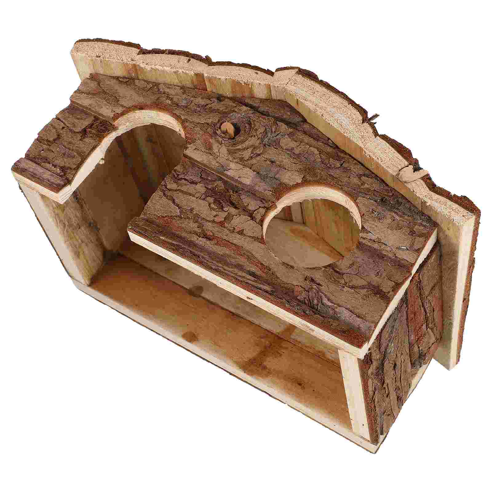 Wooden Hamster Hideout Hamster Hiding Hut Wood Ham... – Grandado