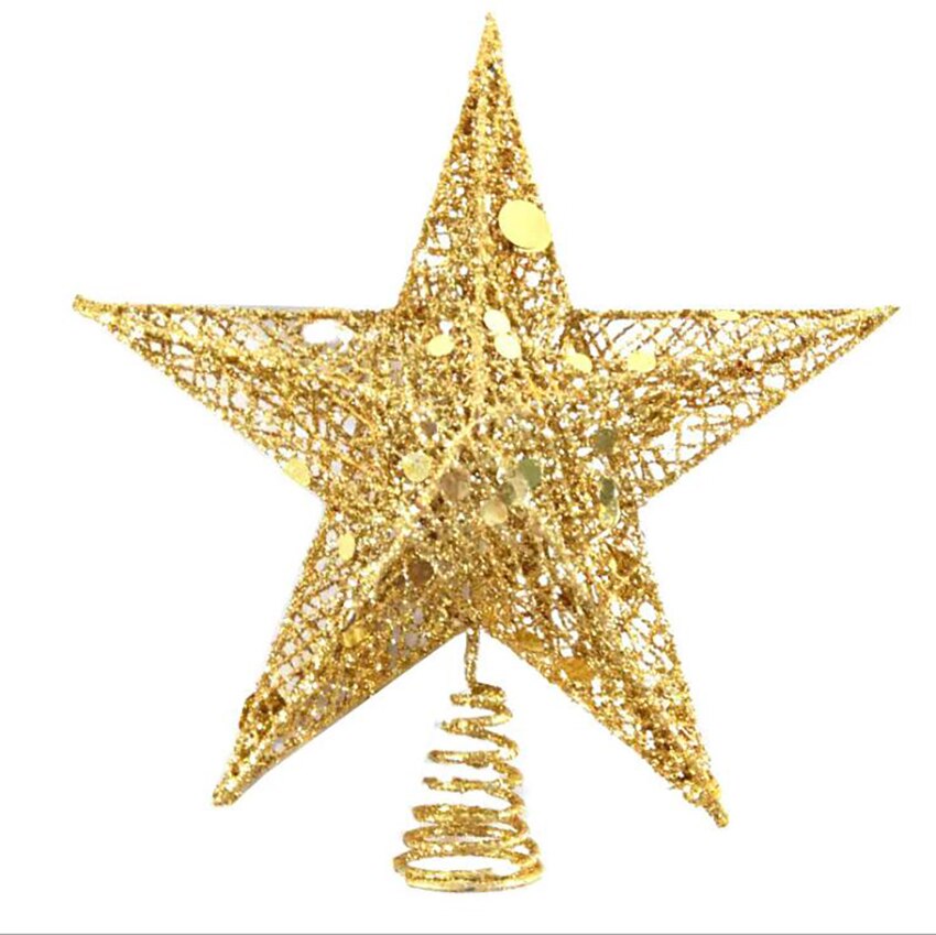 25/20cm Gold Glitter Christmas Tree Top Star Decor... – Vicedeal