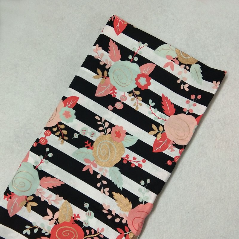 Bling Bling Glitter Stripe Gold Stamping Flower Pr... – Vicedeal