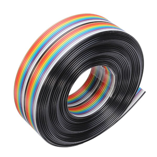 5M 1.27mm 20P Jumper Cable DuPont Wire Rainbow Fla... – Grandado