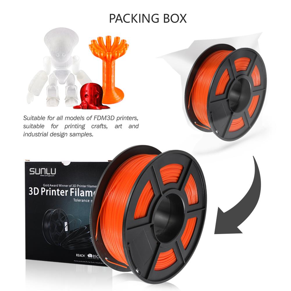 Sunlu 3d printer filament petg 1.75mm sort petg pl... – Grandado