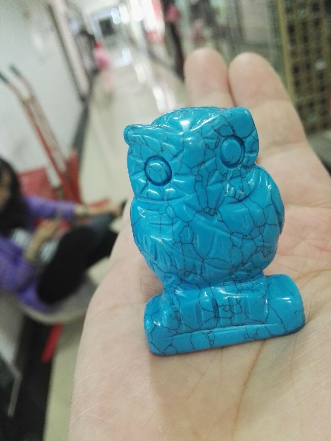 Turquoise owl ornaments – Grandado