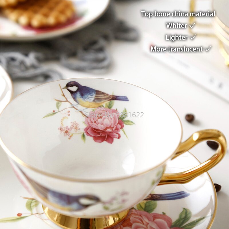 Pastoral Bone China Coffee Set Europe Porcelain Te... – Vicedeal