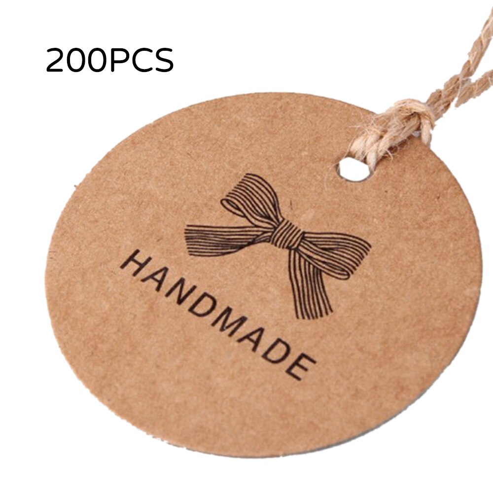 200Pc Ambachtelijke Papier Tags 'Handmade' Hand Ma... – Grandado