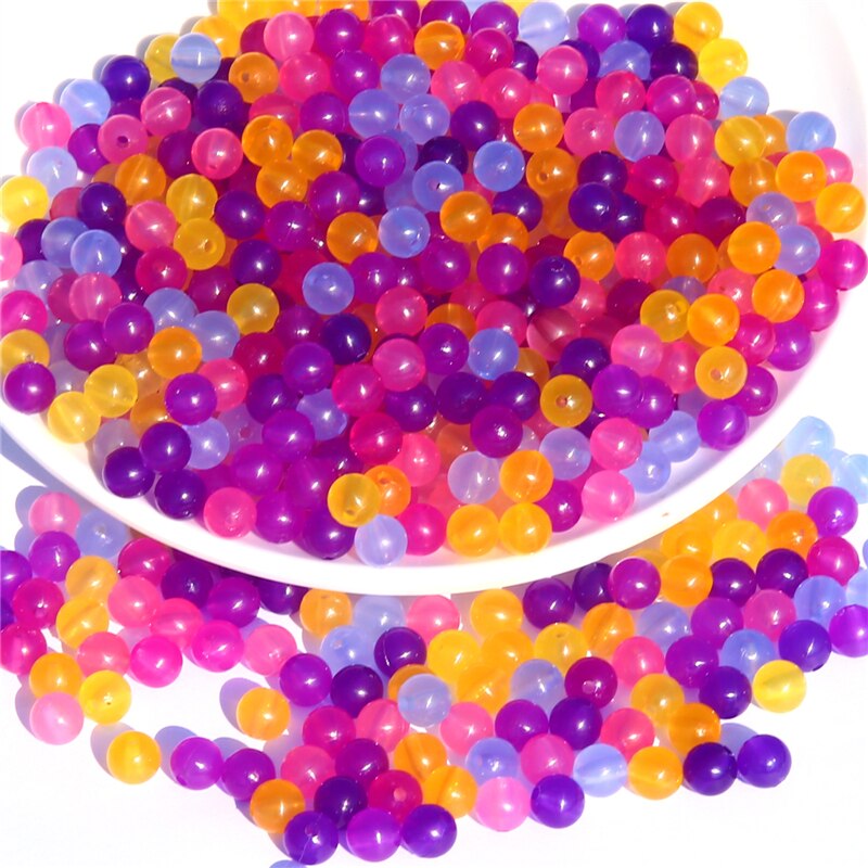 8mm About 100Pcs Strong Luminous Beads Acrylic Spa... – Grandado