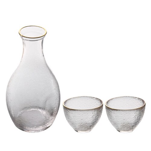 Japanese Sake Bottle Set Transparent Glass Sake Bo... – Grandado