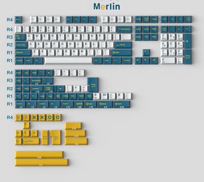 173 chaves/conjunto dmg/merlin/taro/wob keycaps pa... – Grandado
