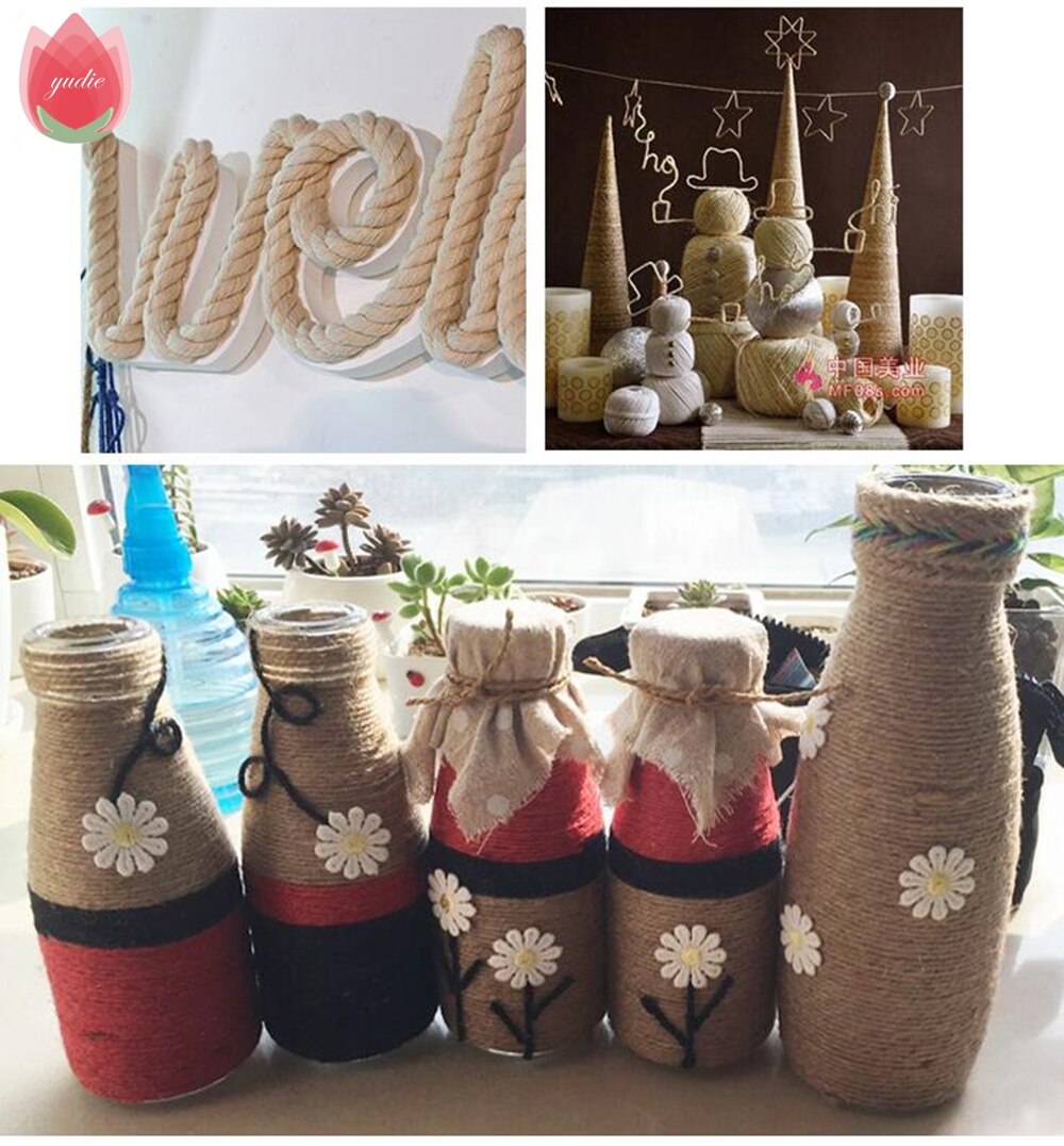 Jute Twine 50Meter Natural Flax 2mm Retro Tags Wra... – Grandado