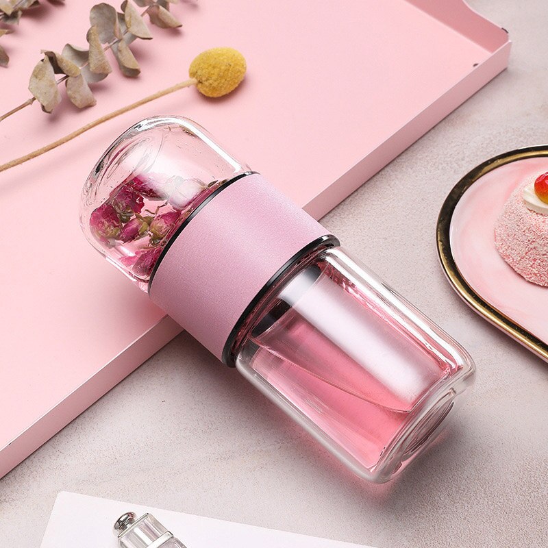 Separation Glass Cup Portable Leak-proof Double Wa... – Vicedeal