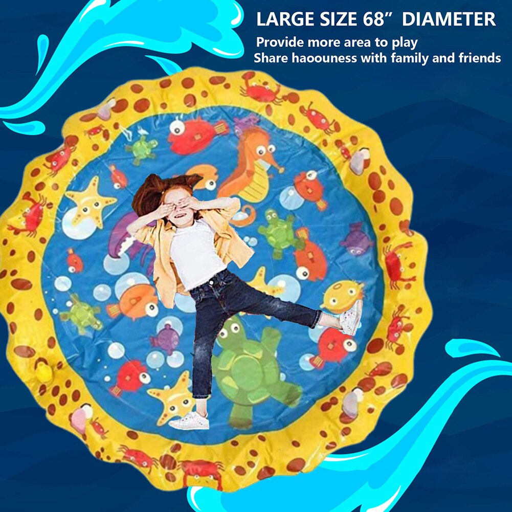 Inflatable Yard Sprinkler Water Splash Pad Outdoor... – Grandado