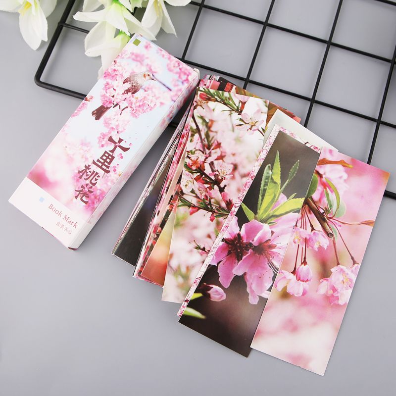 30pcs Chinese Style Paper Bookmarks Ten Mile Peach... – Grandado