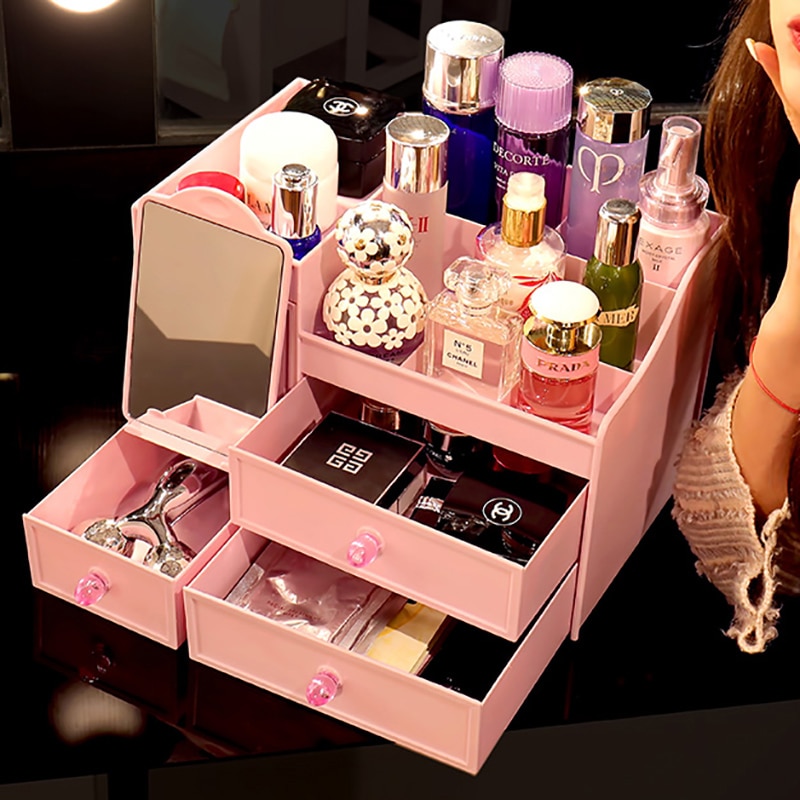 Mirror Drawer Storage Makeup Box Desktop Storage O... – Grandado