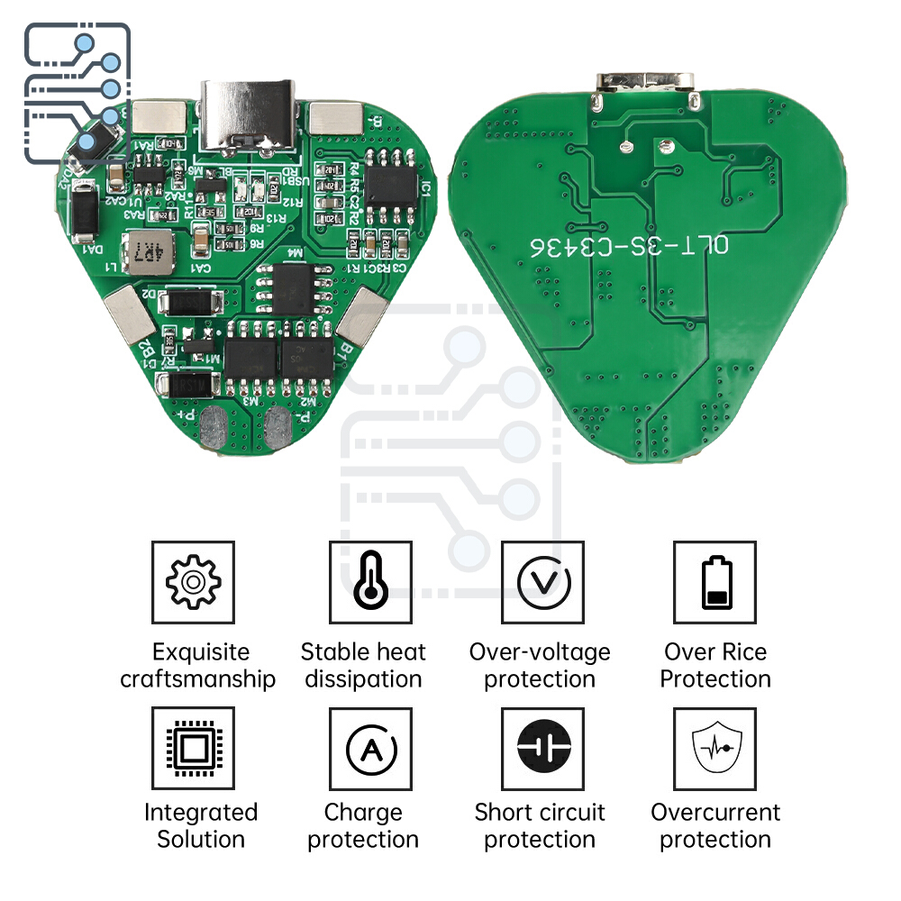 3S 12V 20A BMS protection board Type C interface 8... – Grandado