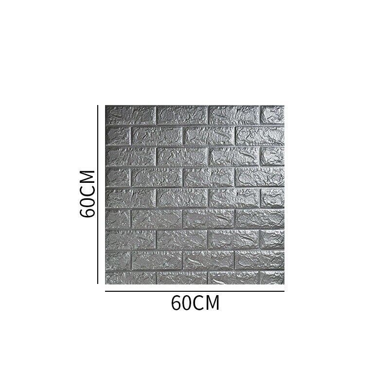 60x60cm 3D Brick Wall Stickers DIY Self Decor Foam... – Grandado