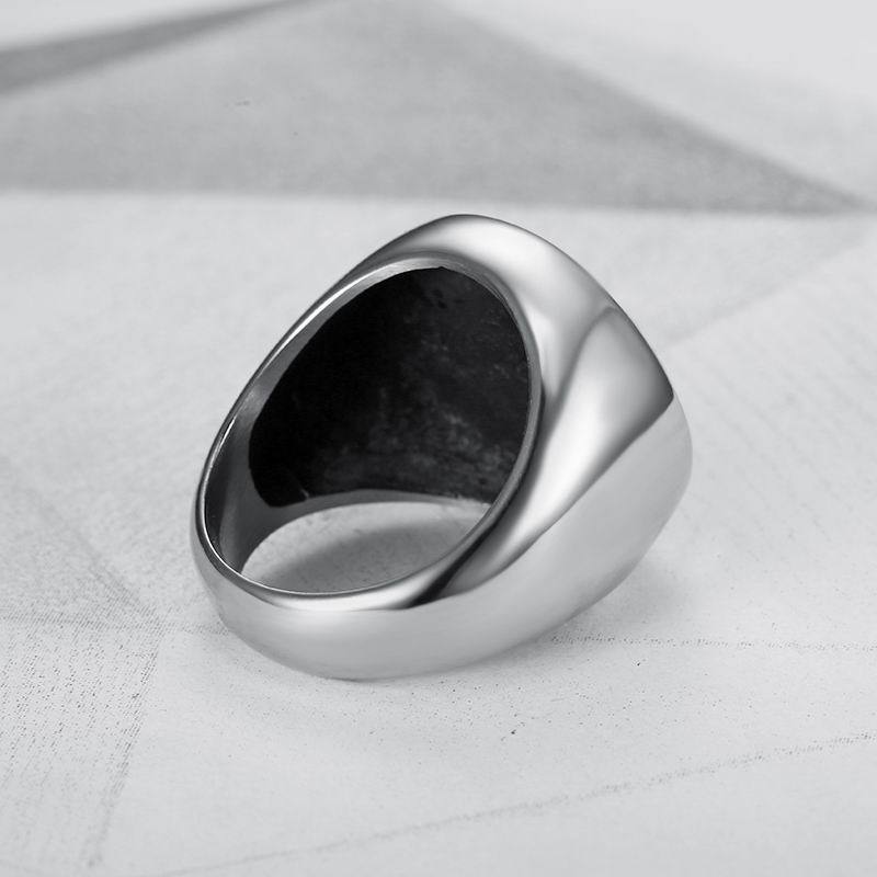 Big Life Boom Rvs Ring Mannen Vintage Zilveren Kle... – Grandado