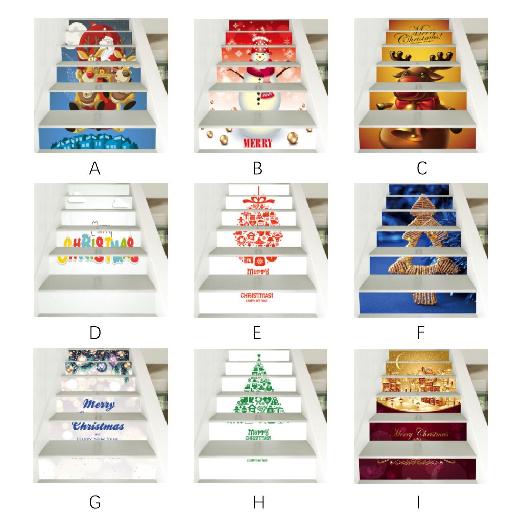 Kerst 3D Simulatie Trap Stickers Waterdicht Muurst... – Vicedeal