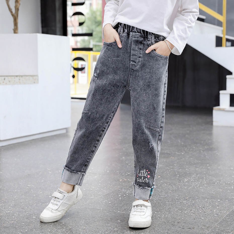 Jean Denim pour fille décontracté fille Patchwork ... – Grandado