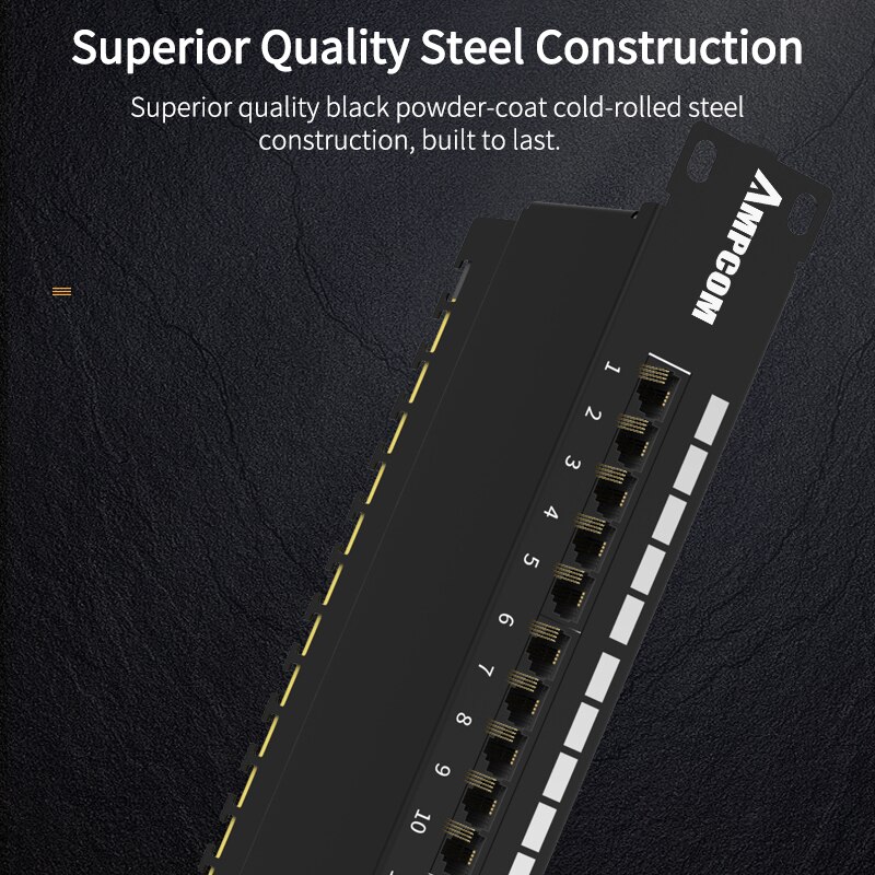 AMPCOM RJ11 1U Cat3 25/50 ports Telephone Patch Pa... – Grandado