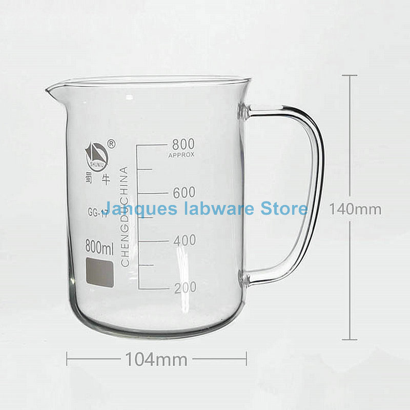 1pcs 400/500/600/800/1000ml Glass Beaker with hand... – Grandado