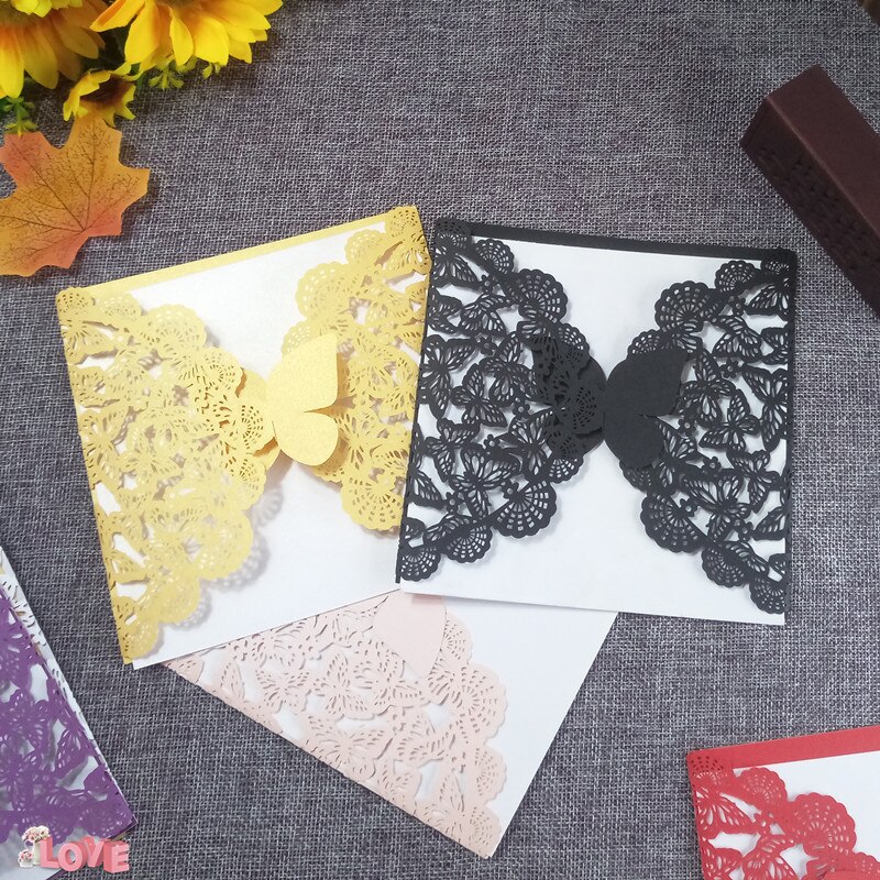 30Pcs Delicate Carve Lace Side Butterfly Pattern W... – Grandado