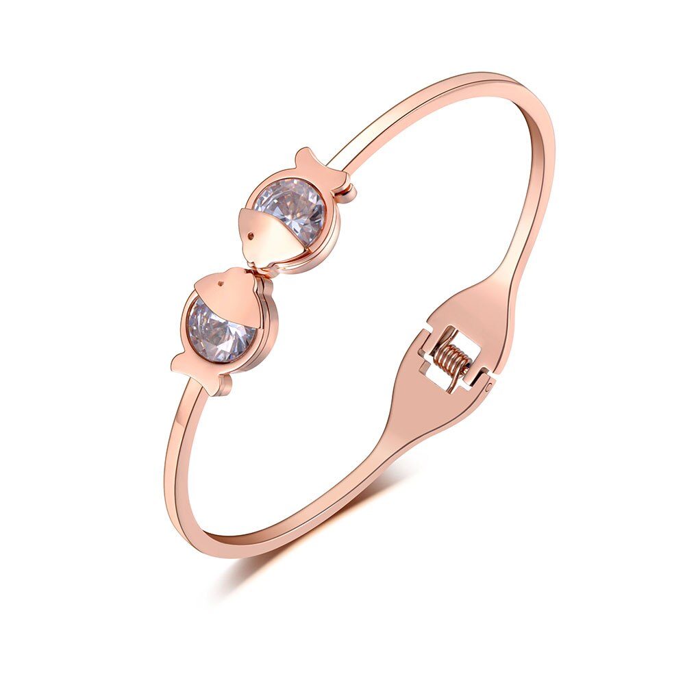 BOBOTUU Trendy Double Fish Stainless Steel Bangles... – Grandado