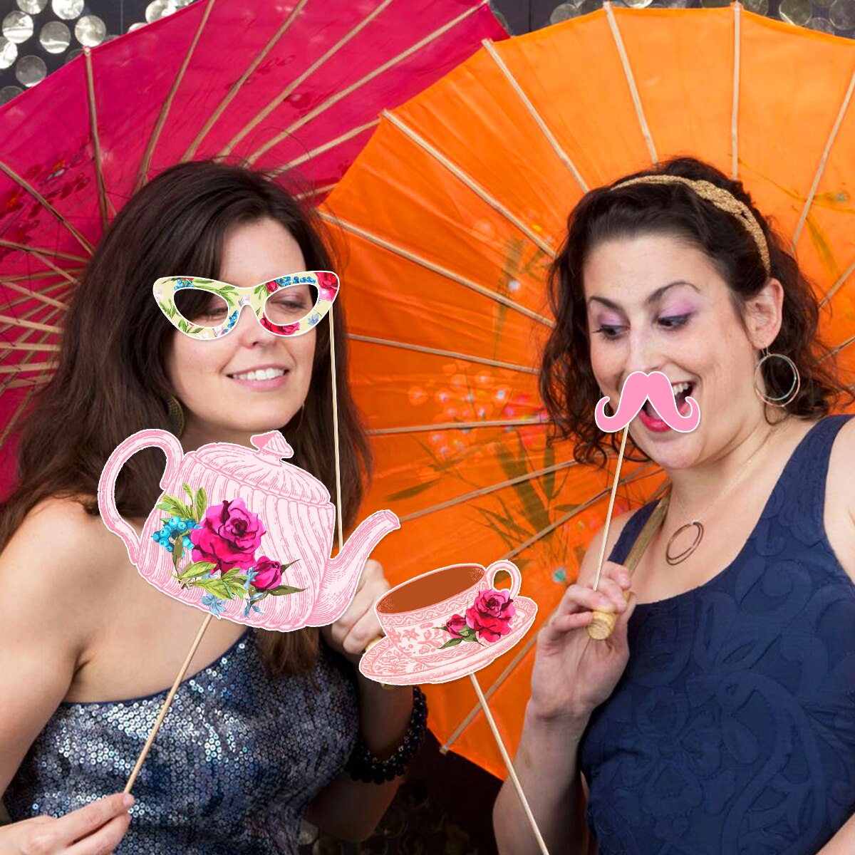 Tinksky 30 Pcs Funny Tea Party Photo Booth Props P... – Grandado