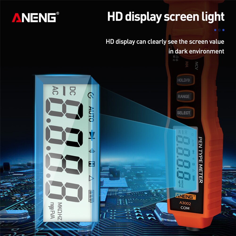 A3002 Digital Multimeter Non Contact ACV/DCV Elect... – Grandado