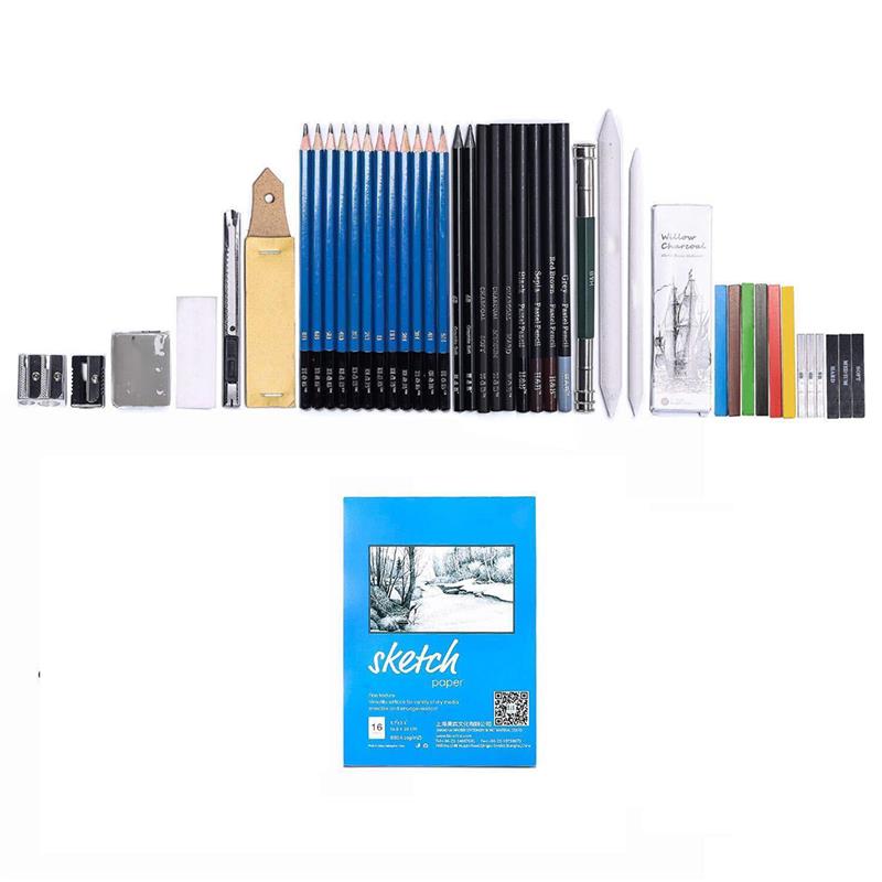 35pcs Sketch Pencil Set Sketching Drawing Kit Wood... – Grandado