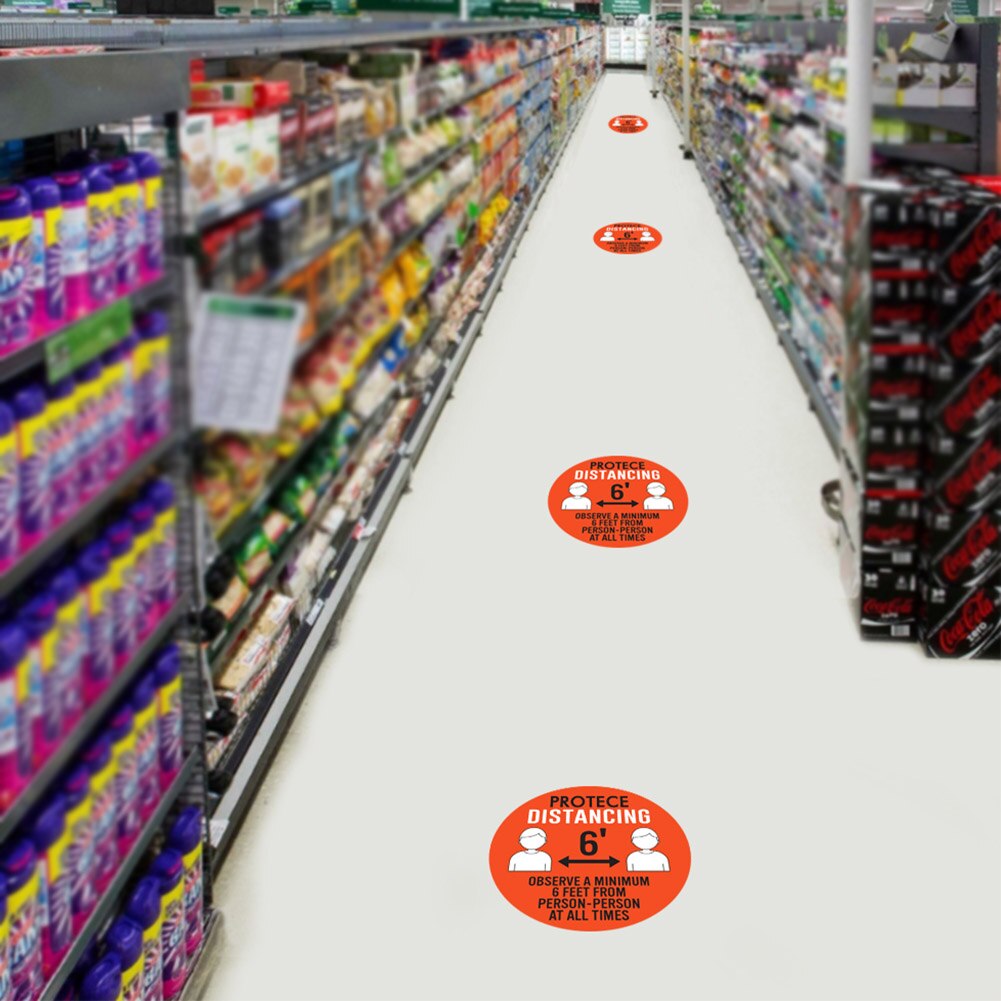 6ft Anti Slip Line Up Safety Decals Cue Social Dis... – Grandado