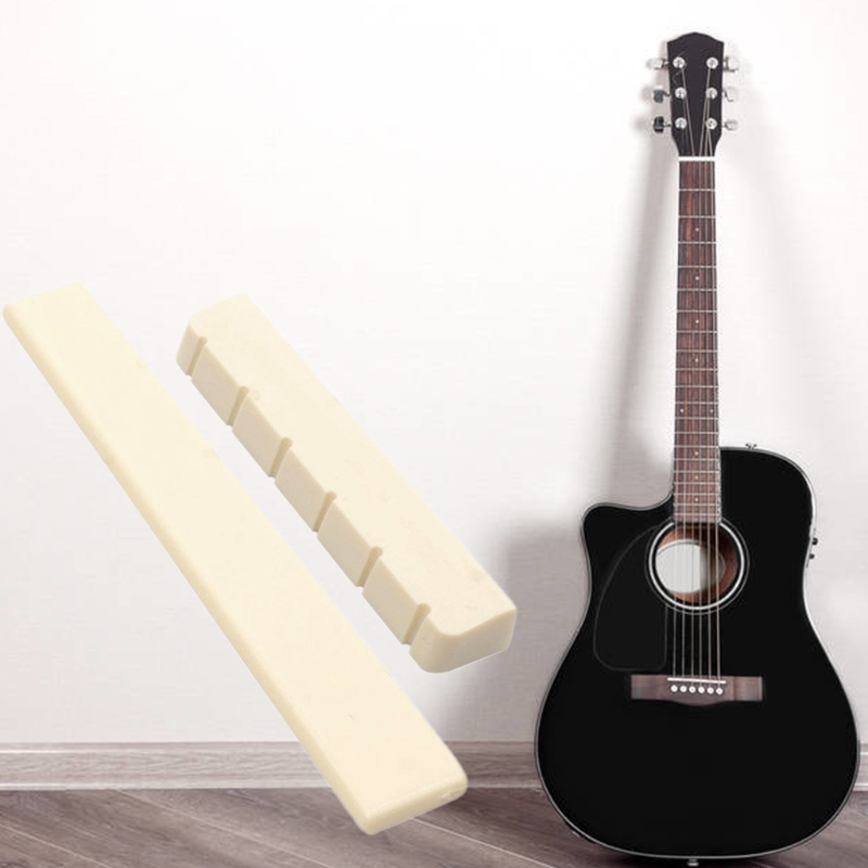 Guitar Bone Bridge Saddle Nut Set 6 Strings Classi... – Grandado
