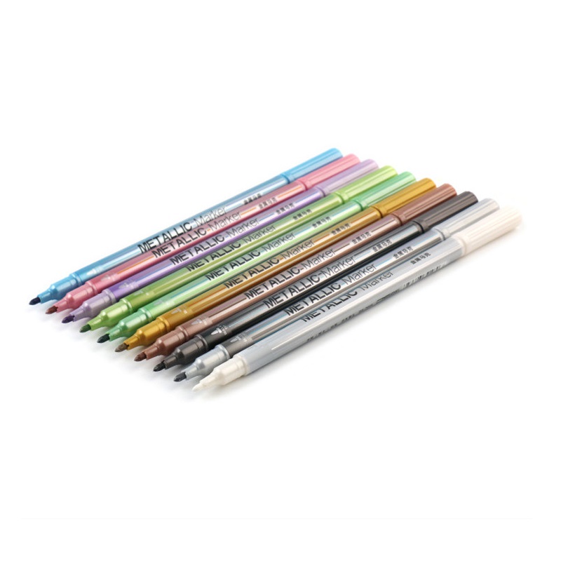 10pcs Metallic Color Marker Pen Set 1-2mm Fine Poi... – Vicedeal