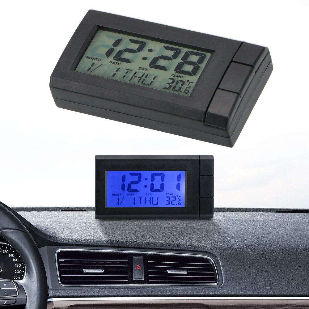 Car Ornaments Car LCD Digital Display Clock Auto W... – Grandado