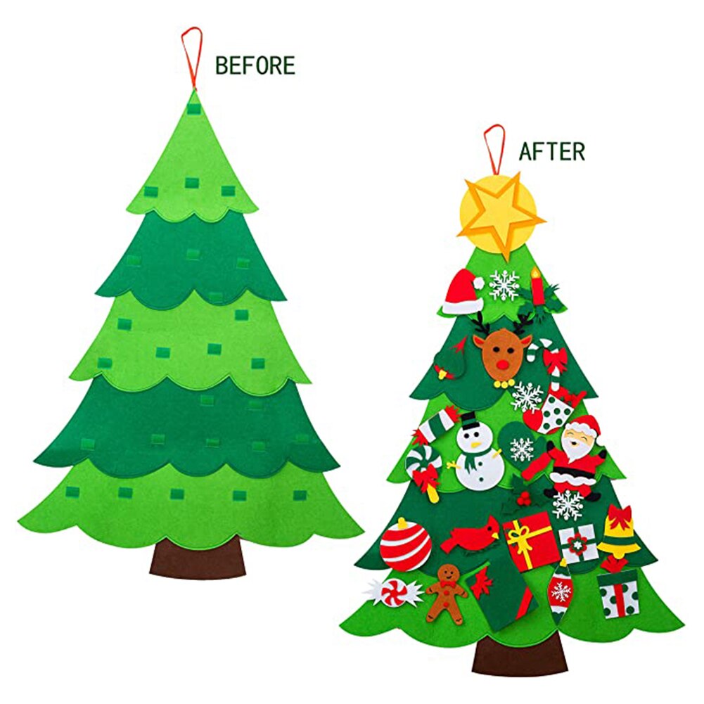 Felt Christmas Tree With 26 PCS Detachable Ornamen... – Grandado