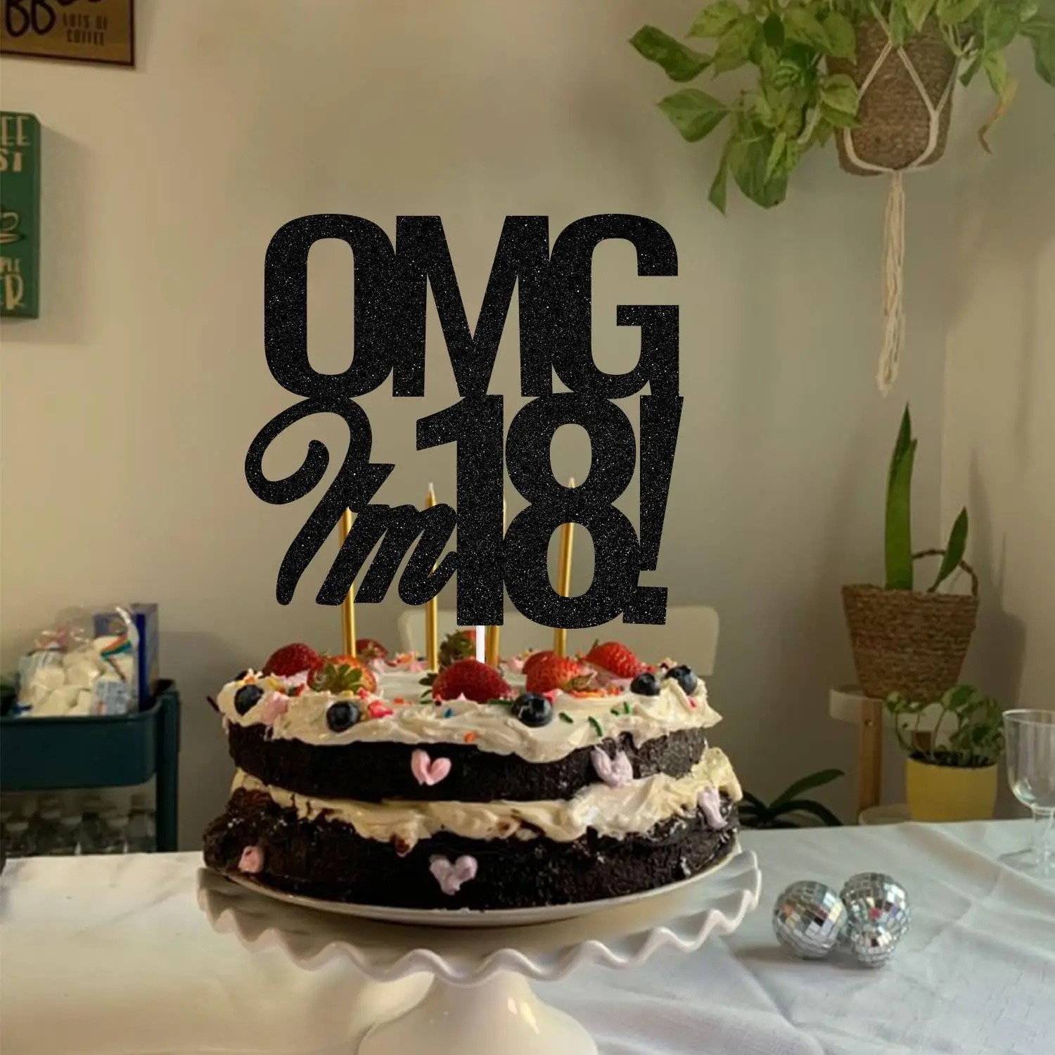 OMG I'm 18 30 40 50 60 Years Old Cake Topper Happy... – Grandado