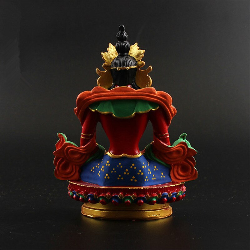 12.5cm Tibet Hand-painted Resin Buddhism Amitayus ... – Grandado