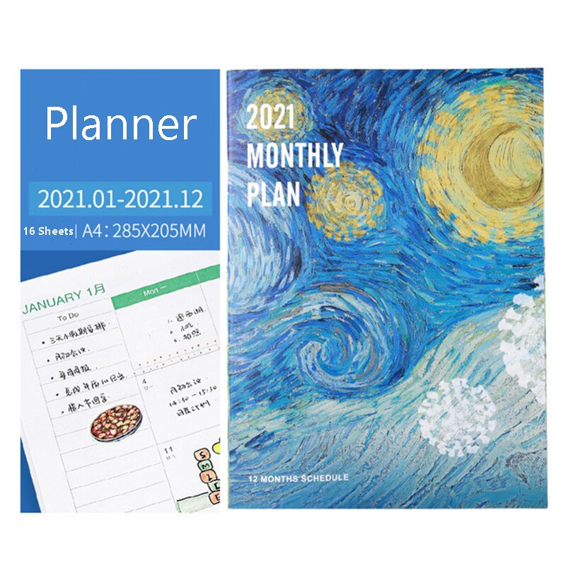 Agenda A4 Notebook Daily Weekly Monthly Planner Or... – Grandado