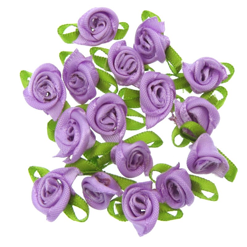 50Pcs Rose Flower Satin Leaf Lint Loop Bloemen App... – Vicedeal