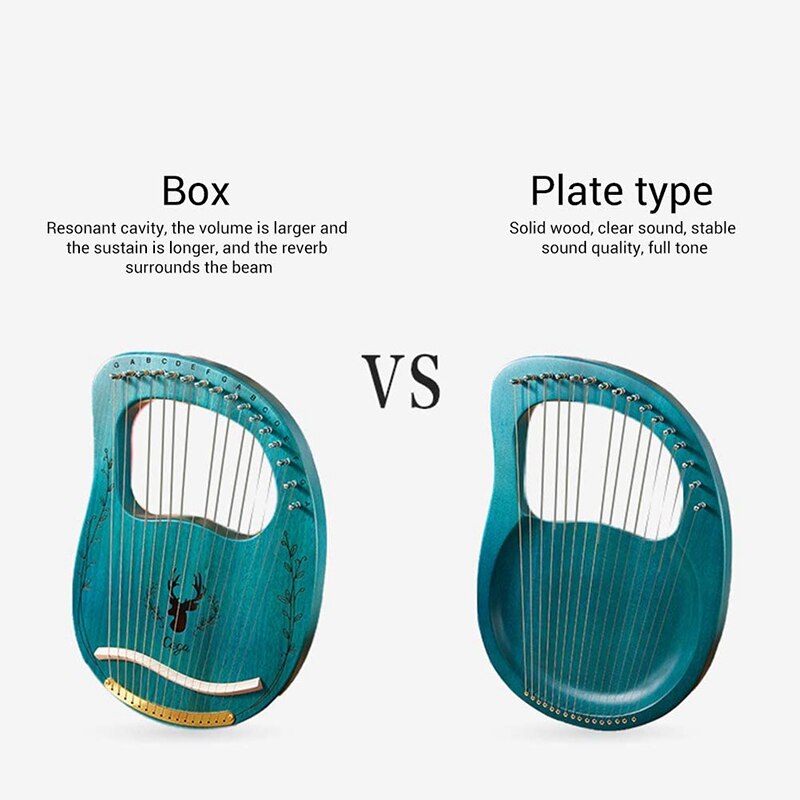 SEWS-Cega Lyre Harp,16 String Harp Mahogany Lyre H... – Grandado