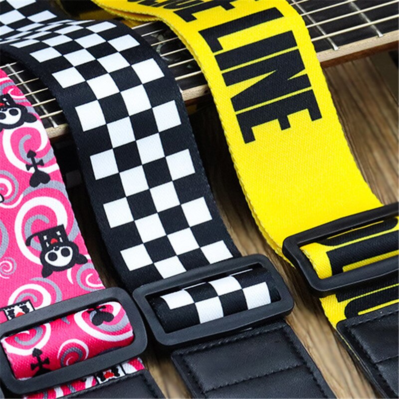 Adjustable Guitar Strap Yellow Electric Bass Strap... – Vicedeal