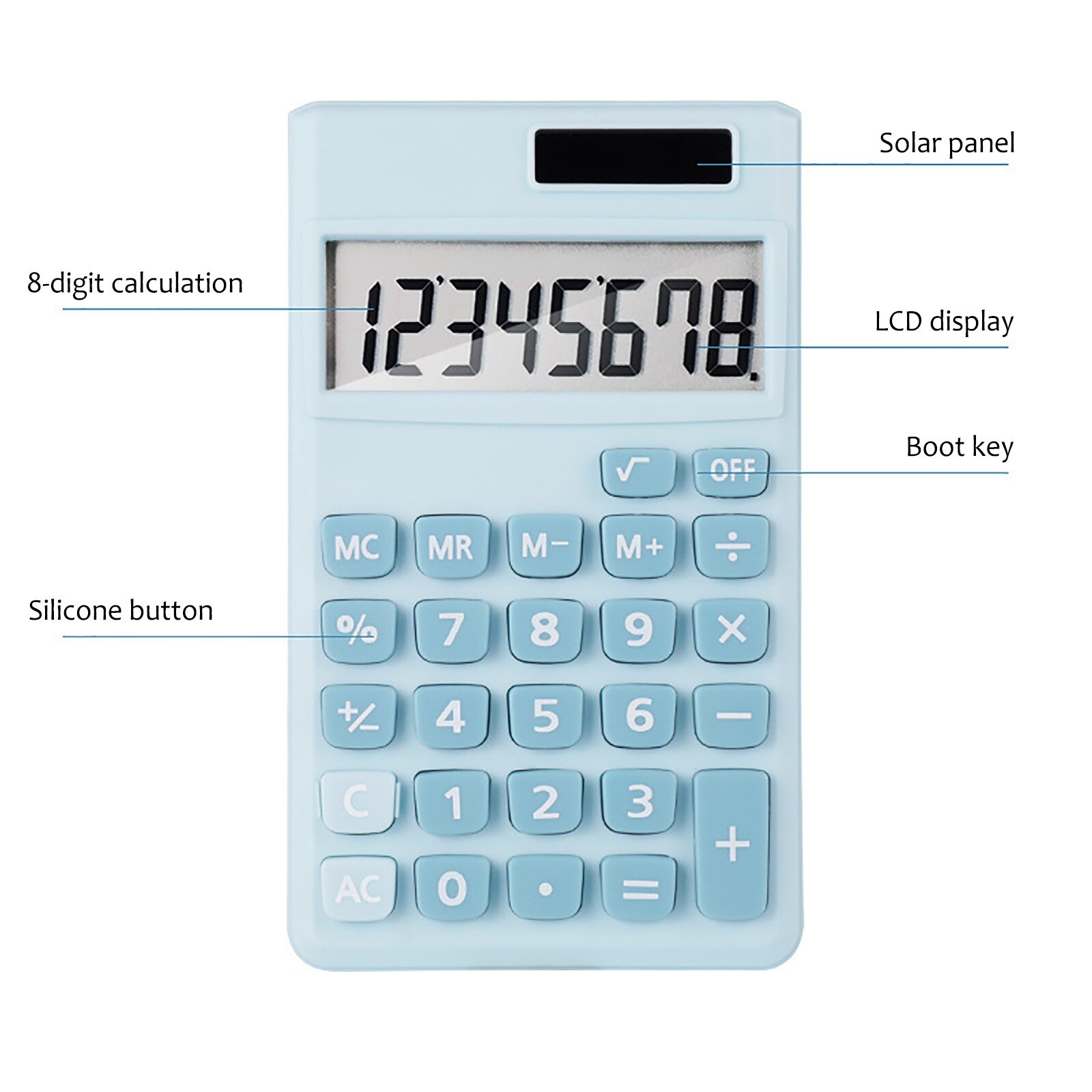 Mini Calculator 8 Digits Display ual Power Supply ... – Grandado