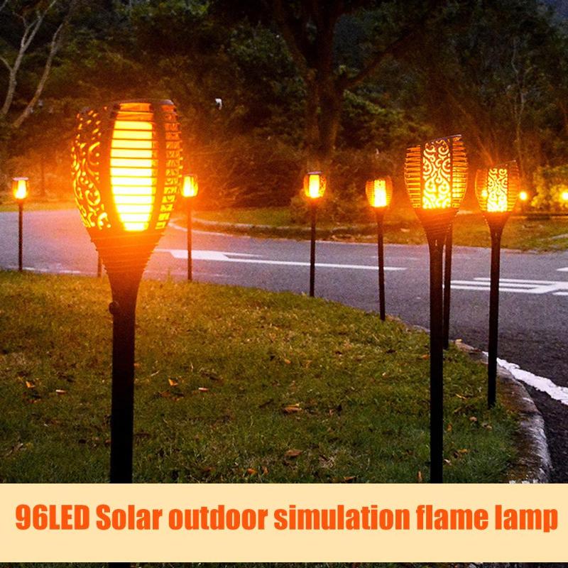 33 LED Solar Flame Lamp Light Control Outdoor Plug... – Grandado