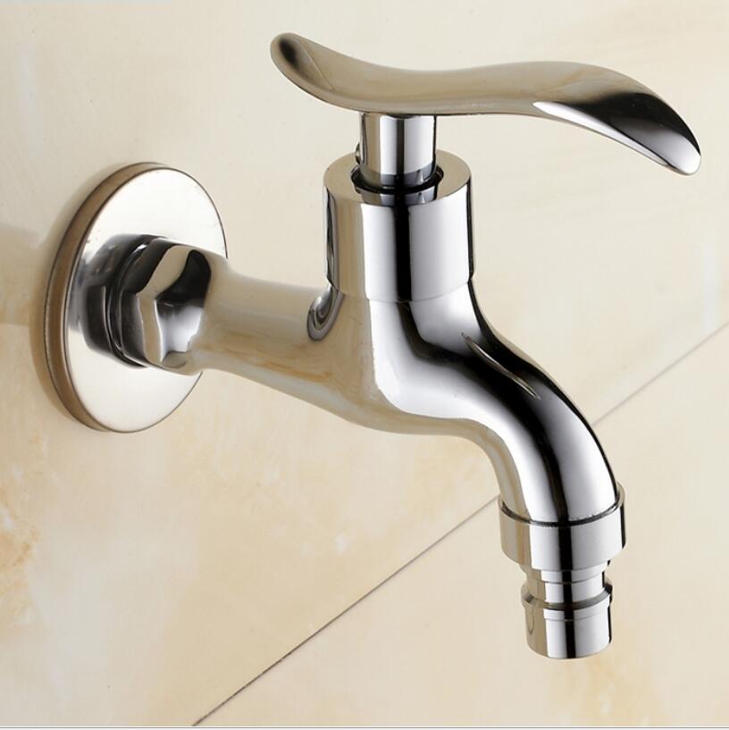Stil krom bibcock kran mässing väggmonterad badrum... – Grandado